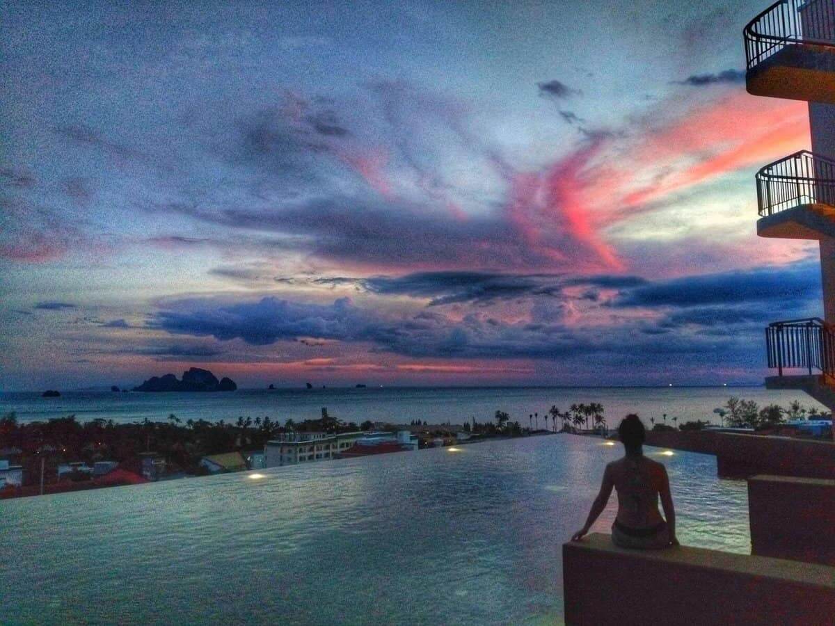 Krabi Hotel - Sunset At Infinity Pool - Together To Wherever